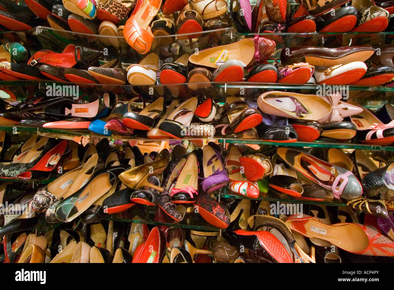 Hundreds of Pairs of Women Shoes Stock Photo - Alamy