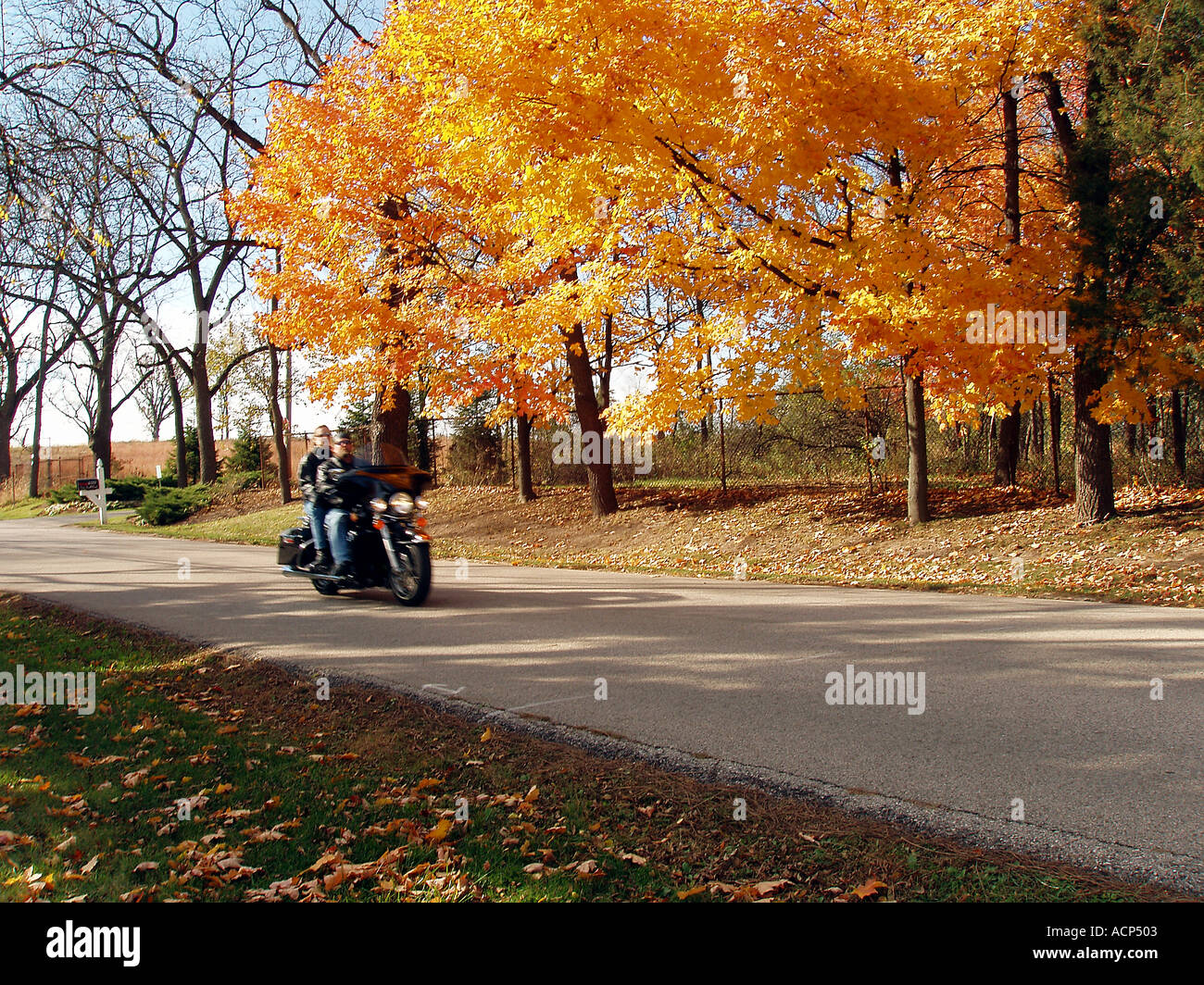 Autumn Motorcycle Ride Stock Photo - Alamy