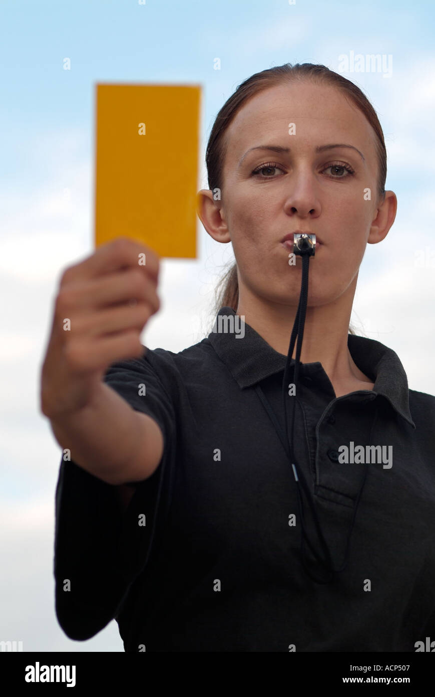 Female referee football hi-res stock photography and images - Alamy