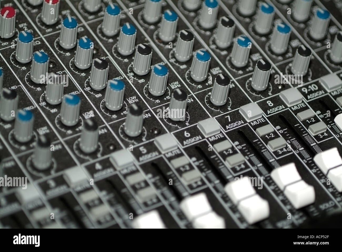Electronic Mixing Desk, Close Up Stock Photo - Alamy