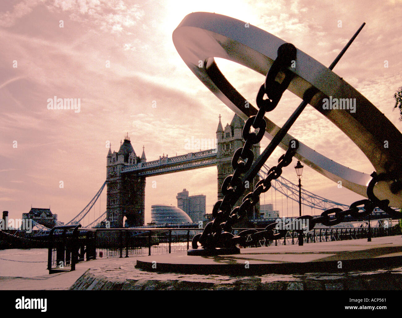 sepia coloured view of Tower Bridge London England Stock Photo - Alamy