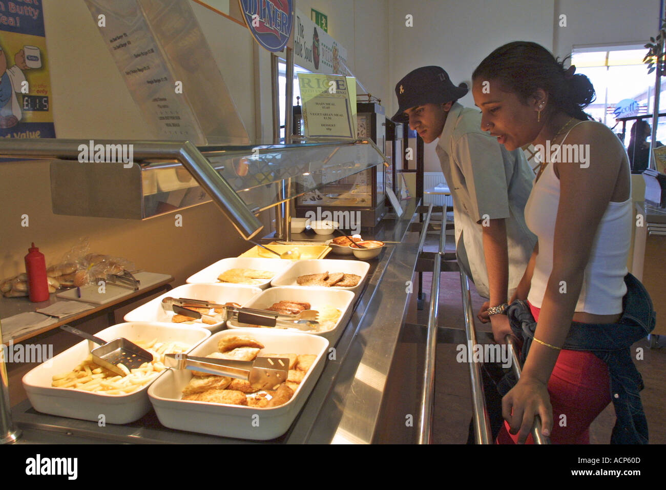 College cafeteria female students hi-res stock photography and images ...