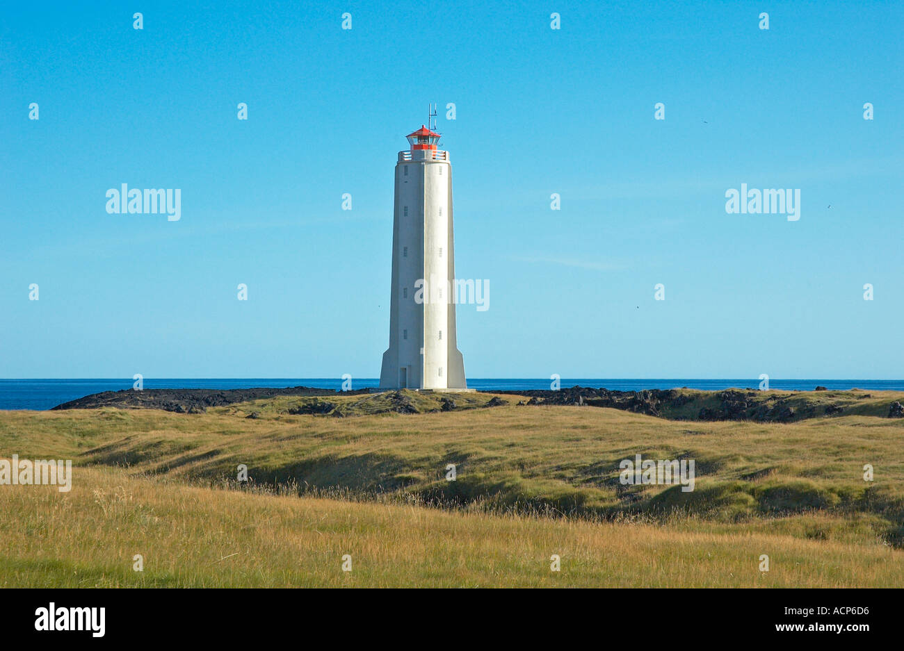Lighthouse in Malarrif Snaefellsnes Peninsula West Iceland Stock Photo ...