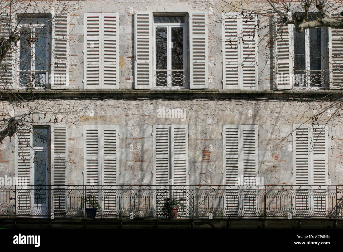 Typical french window painted shutters hi-res stock photography and ...