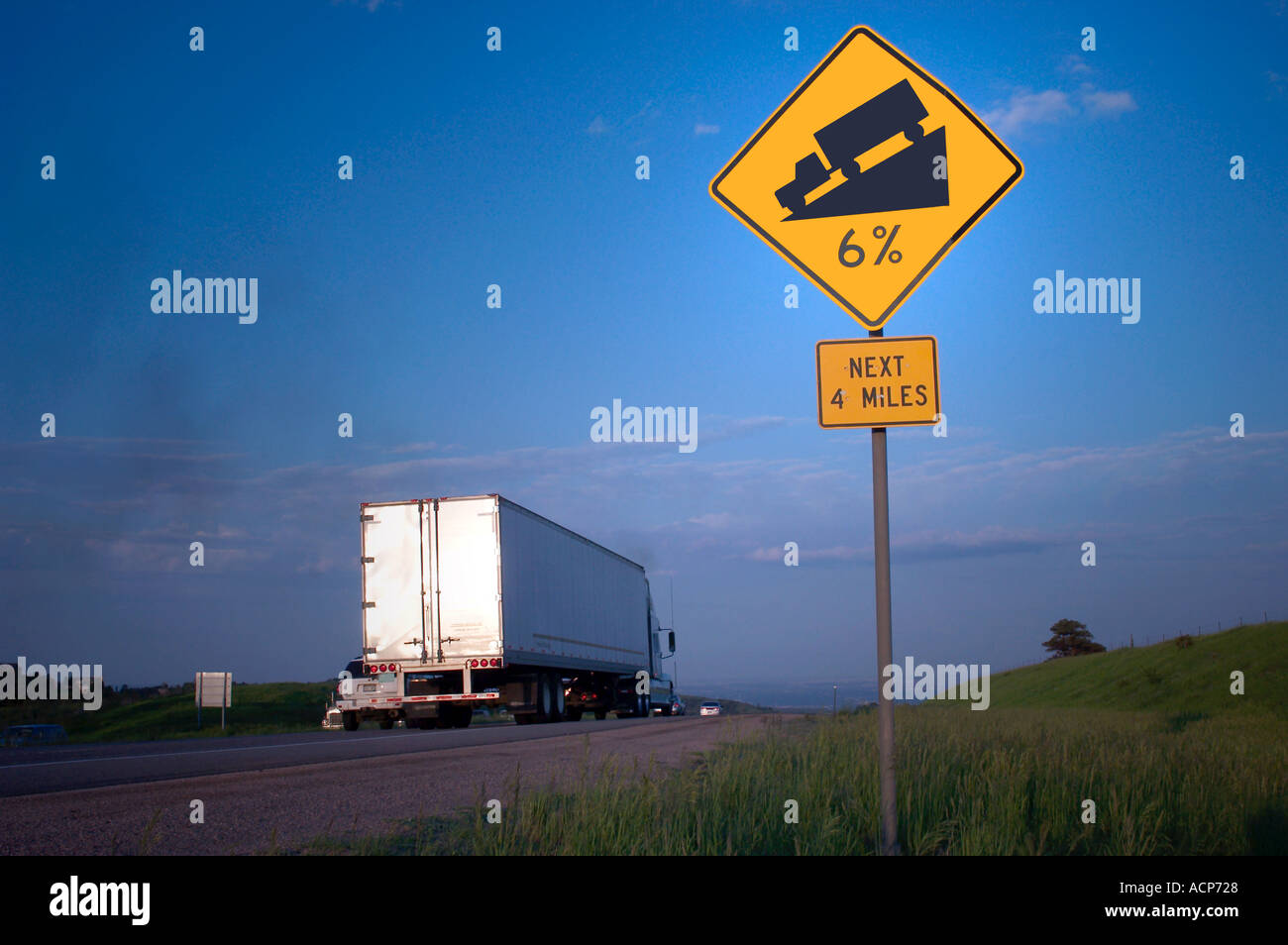 Warning sign approaching hi-res stock photography and images - Alamy