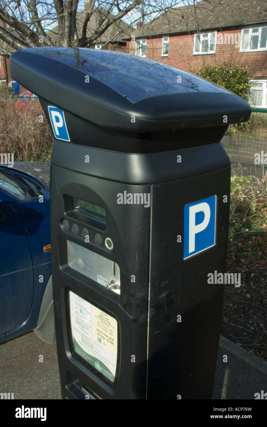 uk england solar panel powered parking meter ticket dispenser Stock ...