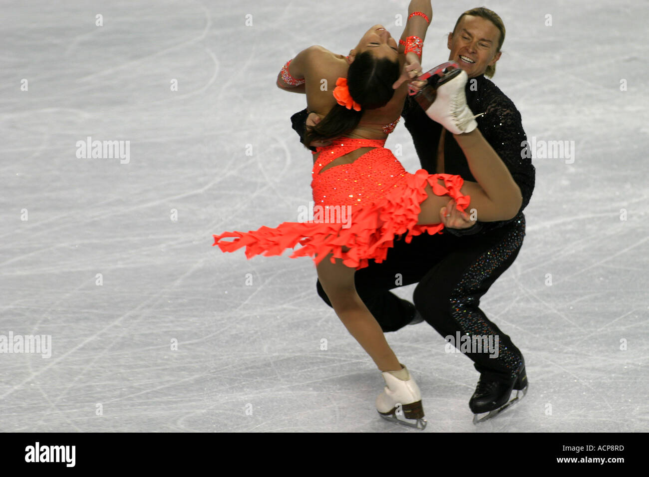 Figure skating pairs dancing Stock Photo - Alamy