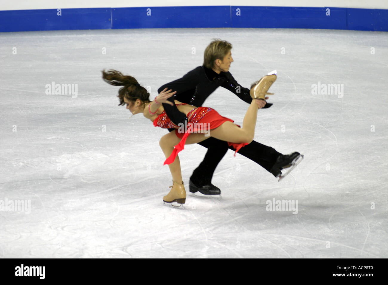 Figure skating pairs dancing Stock Photo - Alamy