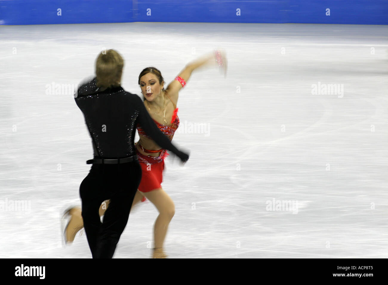 Figure skating pairs dancing Stock Photo - Alamy