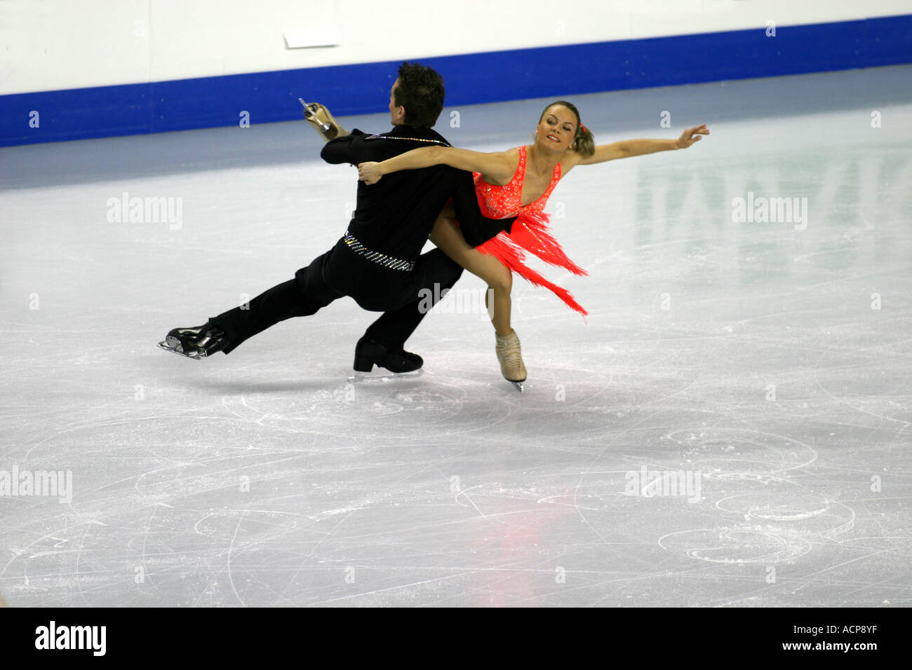 Figure skating pairs dancing Stock Photo - Alamy