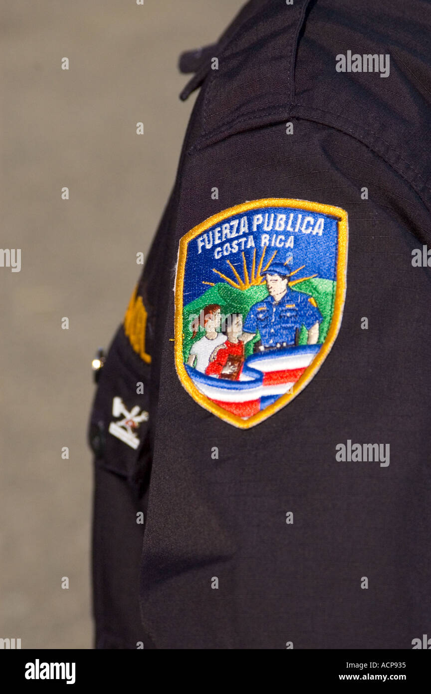 Badget of the Costarican public forces Stock Photo - Alamy