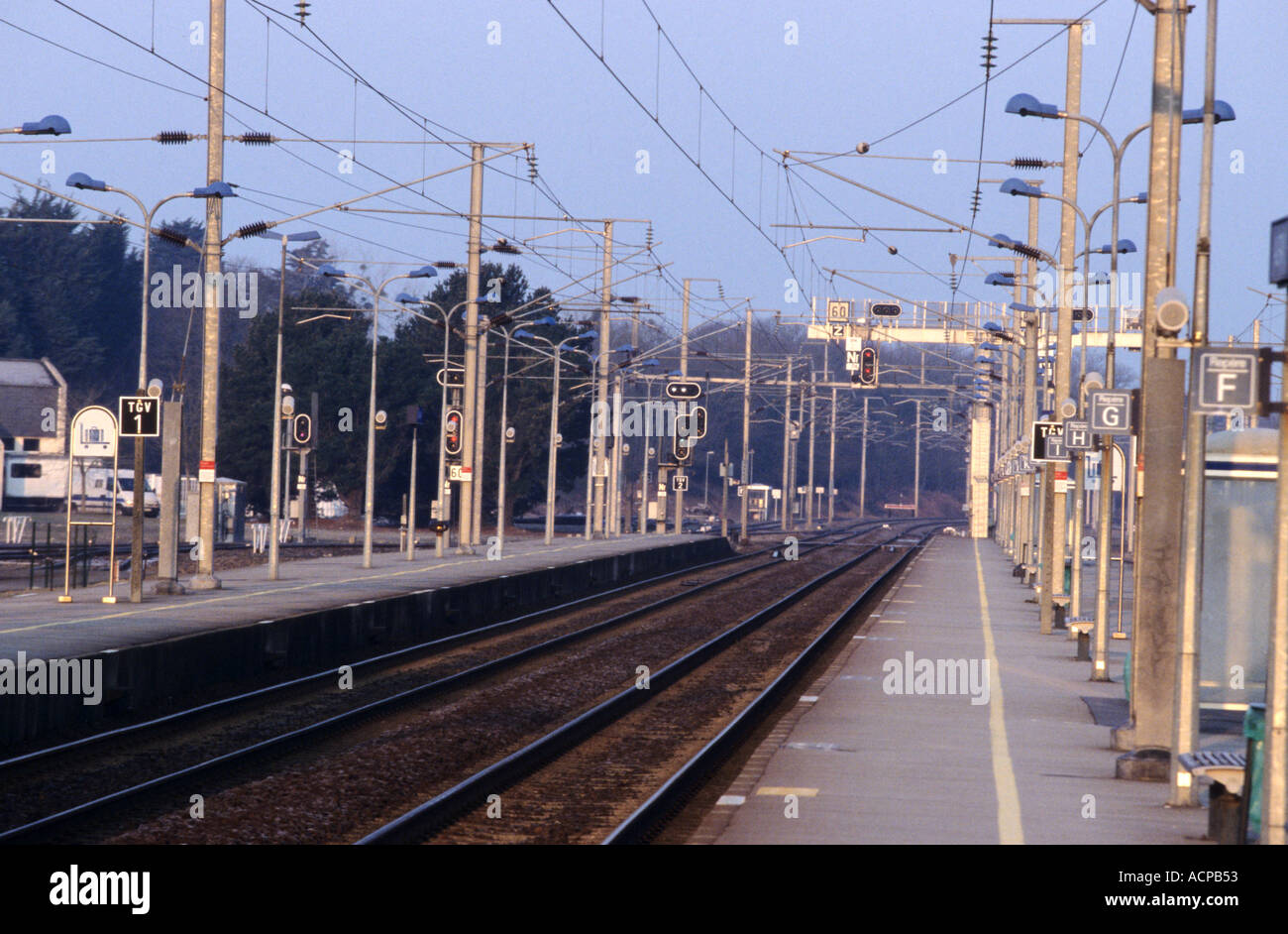 Rail station in France Stock Photo - Alamy