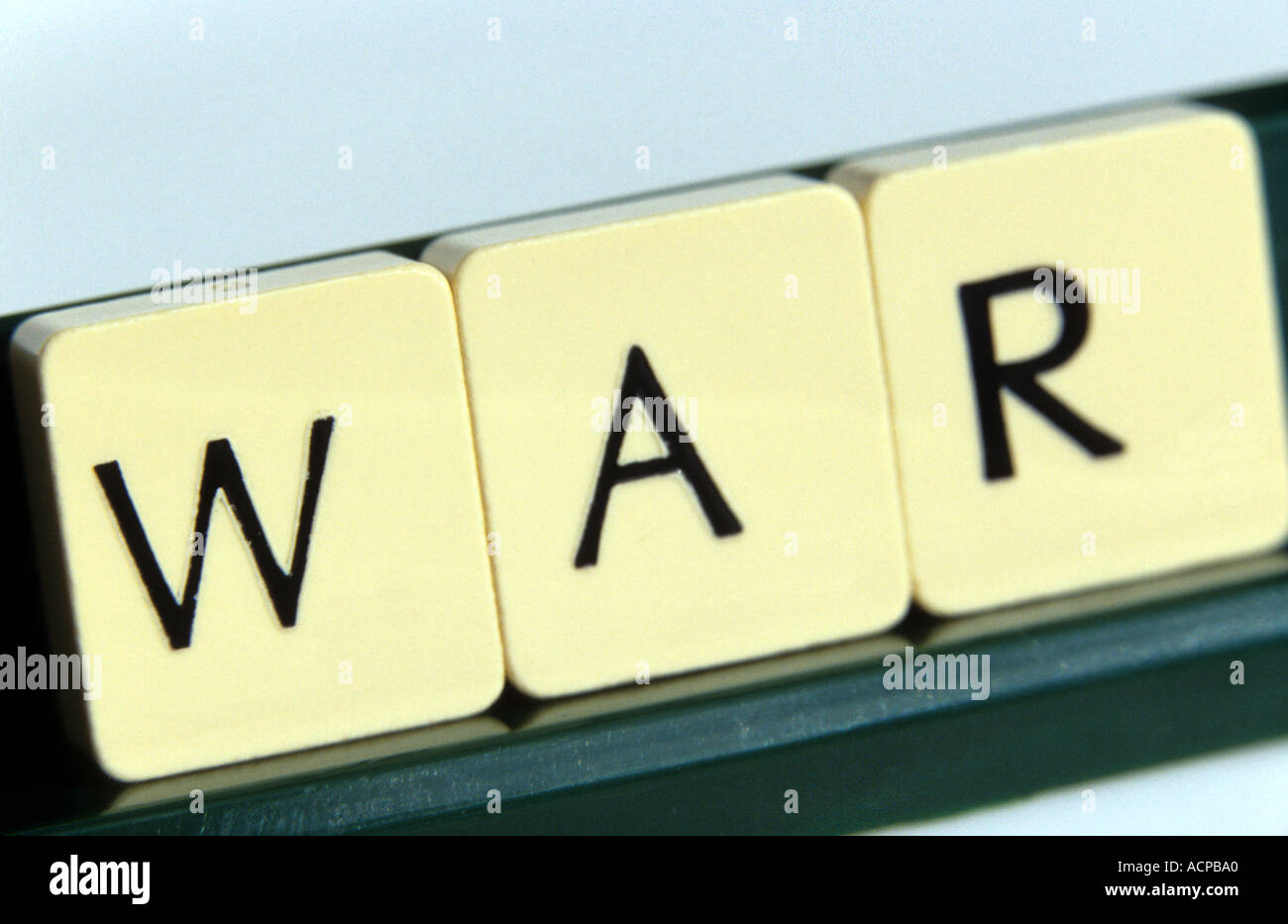 War world with scrabble letters Stock Photo - Alamy