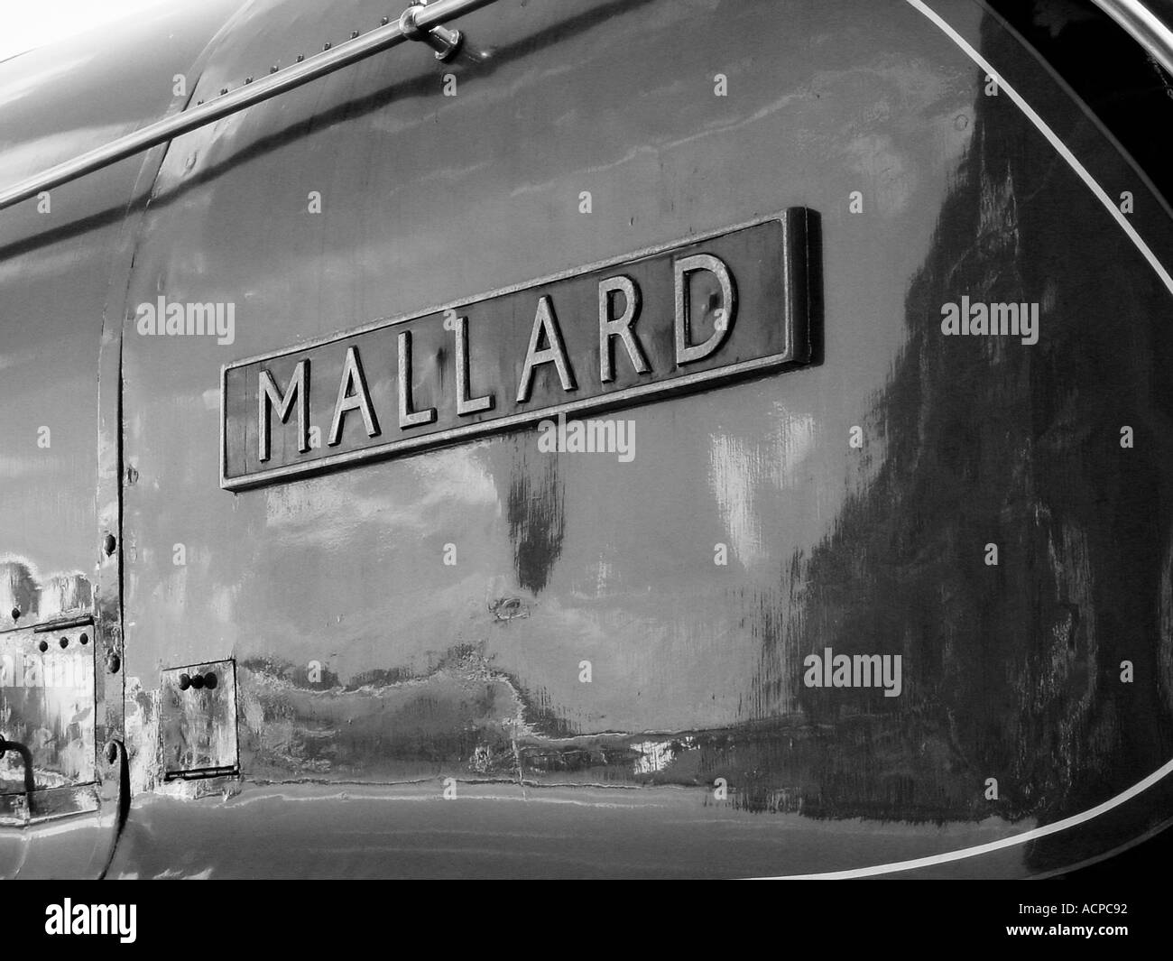 The nameplate of Mallard Stock Photo - Alamy