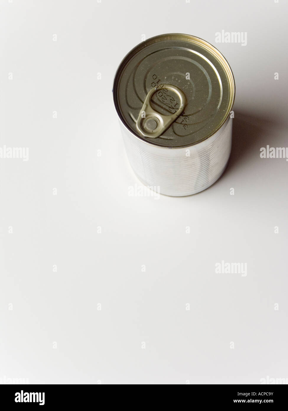 can , food help conceptual on a white background Stock Photo - Alamy