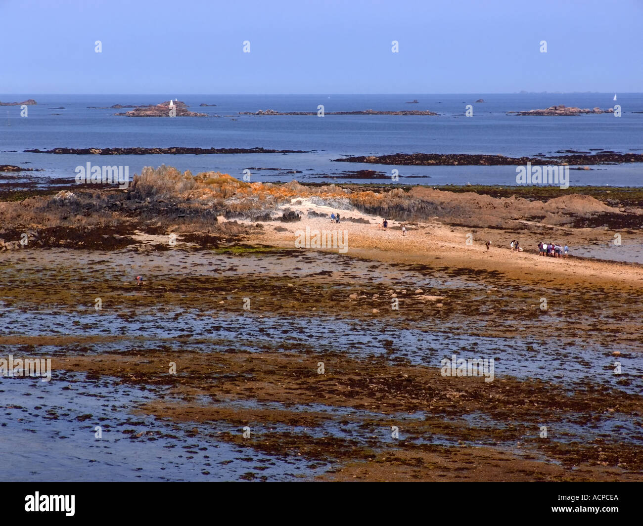 france brittany finistere seaside coastal holiday resort town of st pol ...