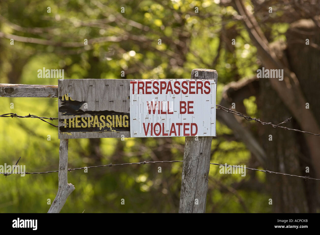 Humorous trespassing sign hi-res stock photography and images - Alamy