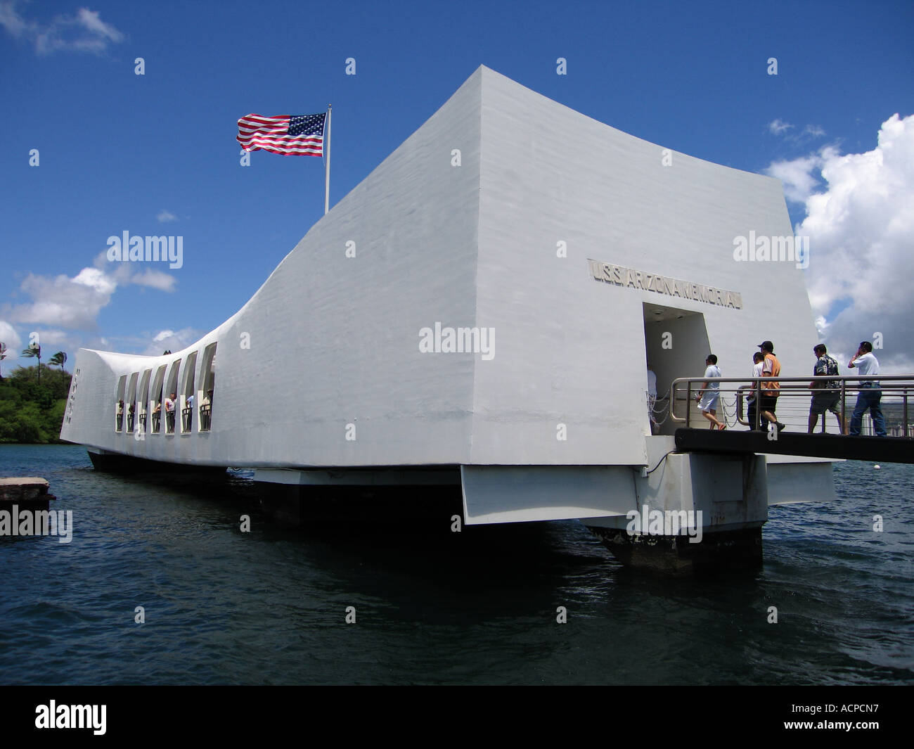 U S S Arizona Memorial Pearl Harbour Oahu Hawaii Stock Photo - Alamy