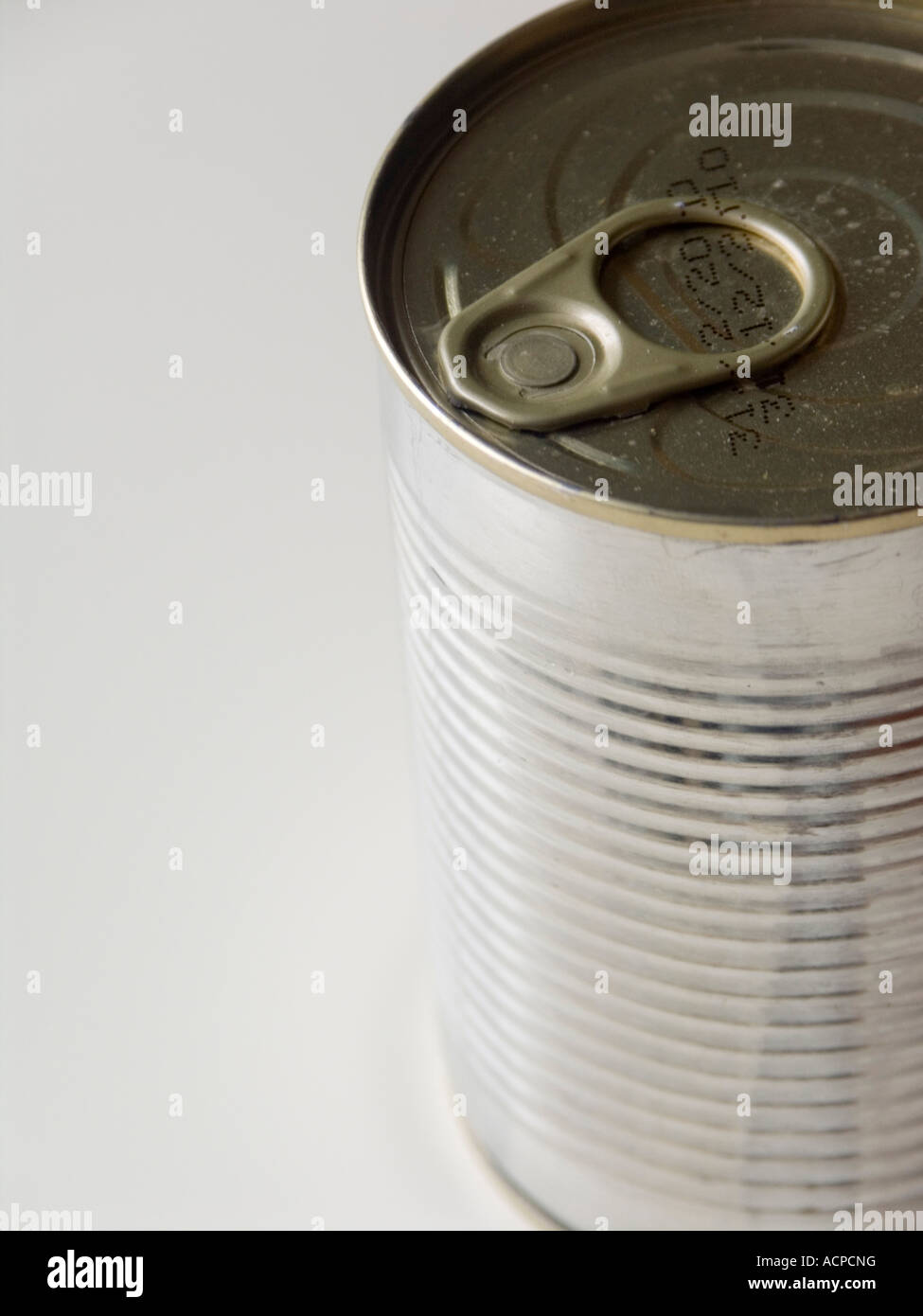 can , food help conceptual on a white background Stock Photo - Alamy