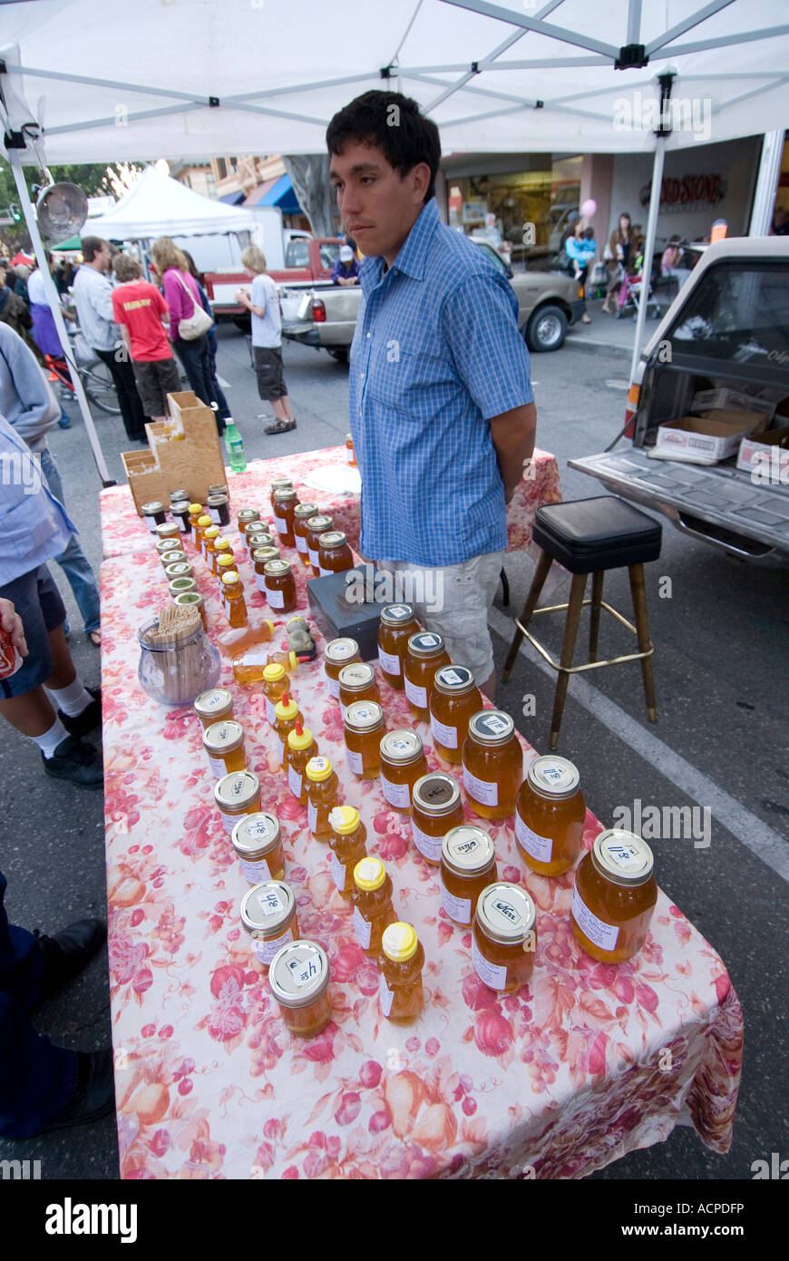 Farmers' Market at Thursday Night festivities in town of San Luis ...