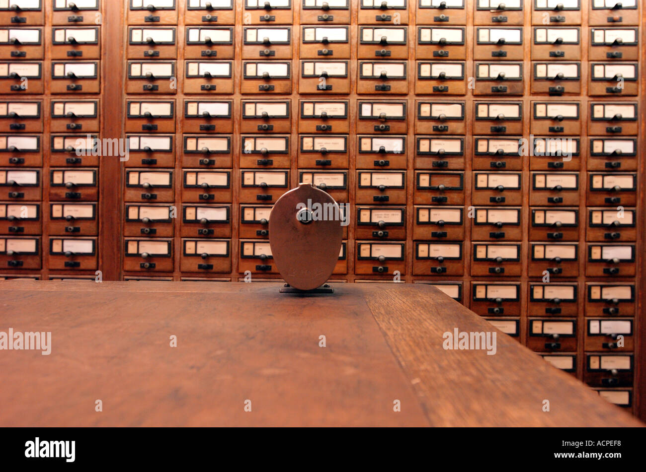 Photo Of Library Card Catalogs Stock Photo - Alamy