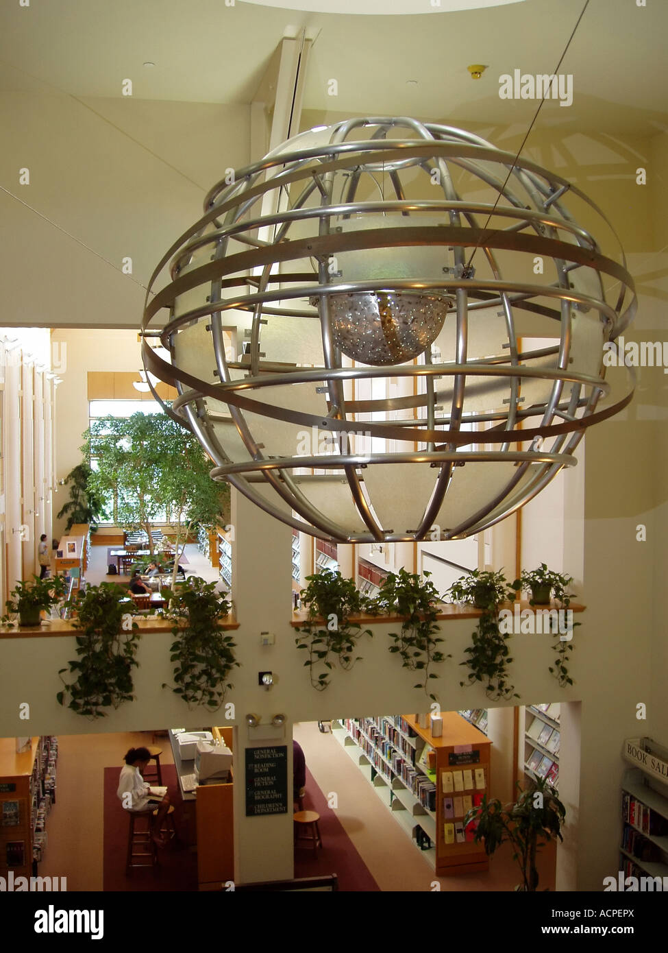 Everett Library Atrium Stock Photo - Alamy