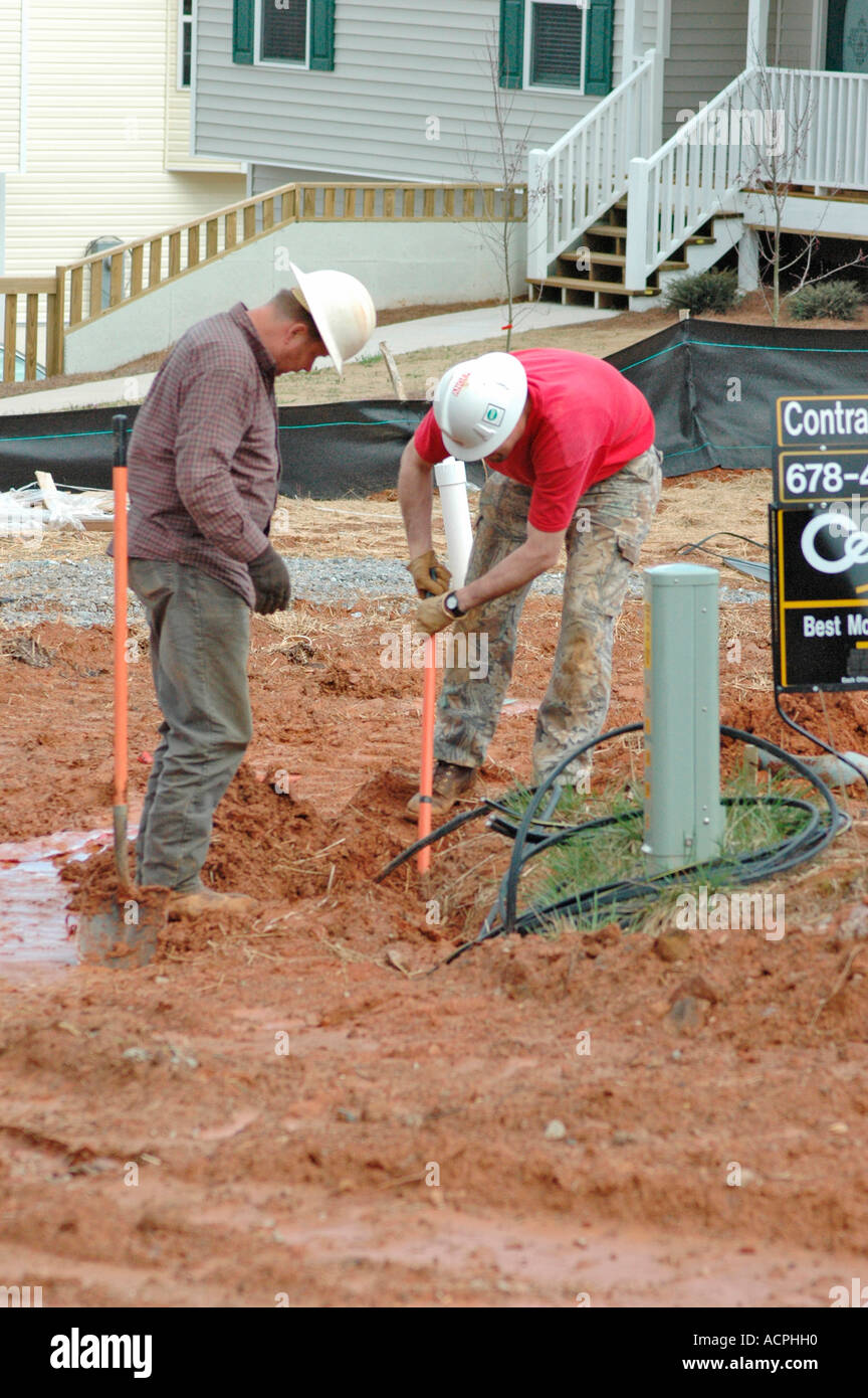 Installing telephone and power cable for television and such to new ...