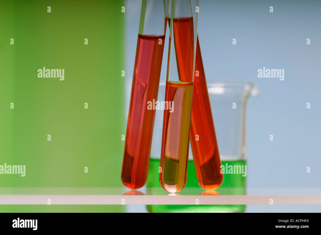 Test tubes with coloured liquid, close-up Stock Photo - Alamy
