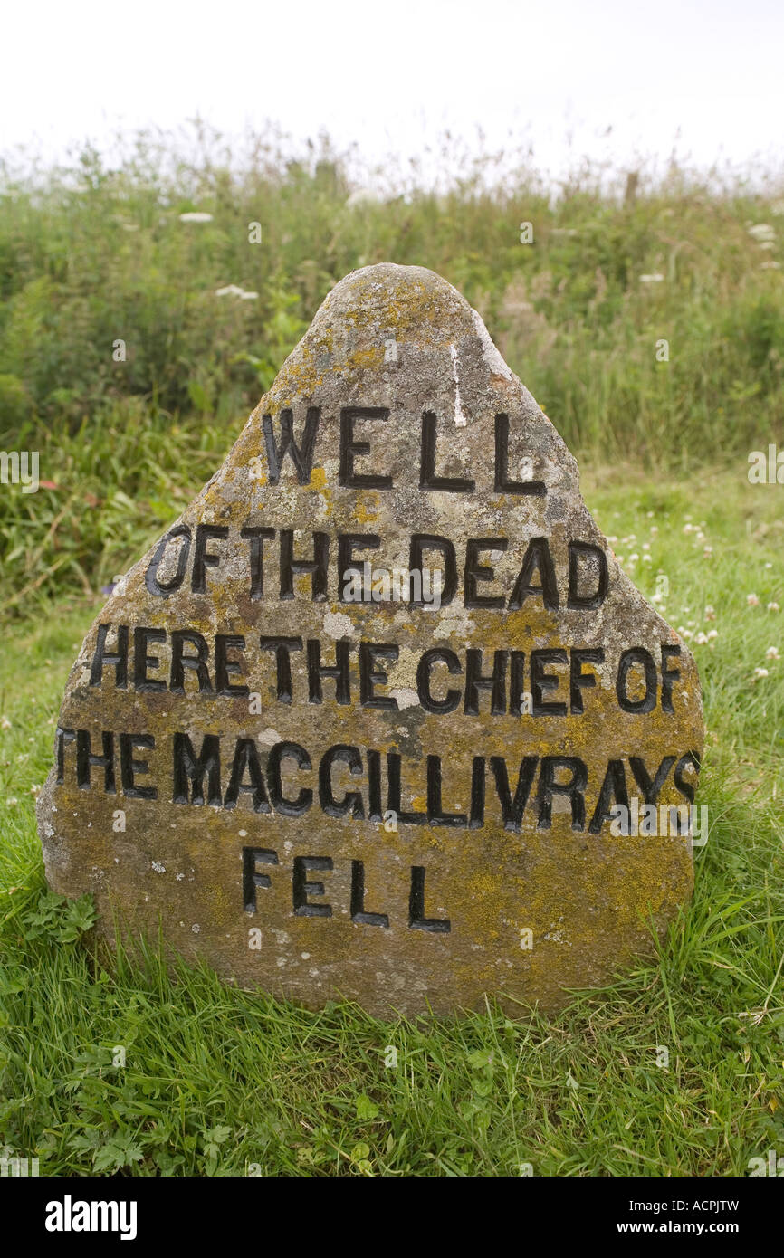 Scotland. Highlands. Culloden battlefield grave of MacGillivray chief ...
