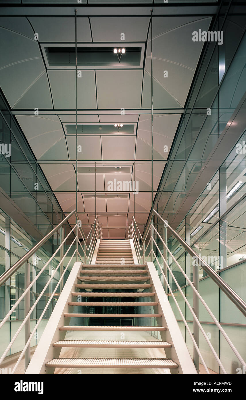 Staircase at the TAG McLaren Technology Centre Stock Photo - Alamy