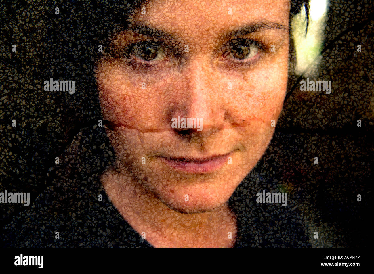 woman female colour color double exposure composite stone beautiful ...