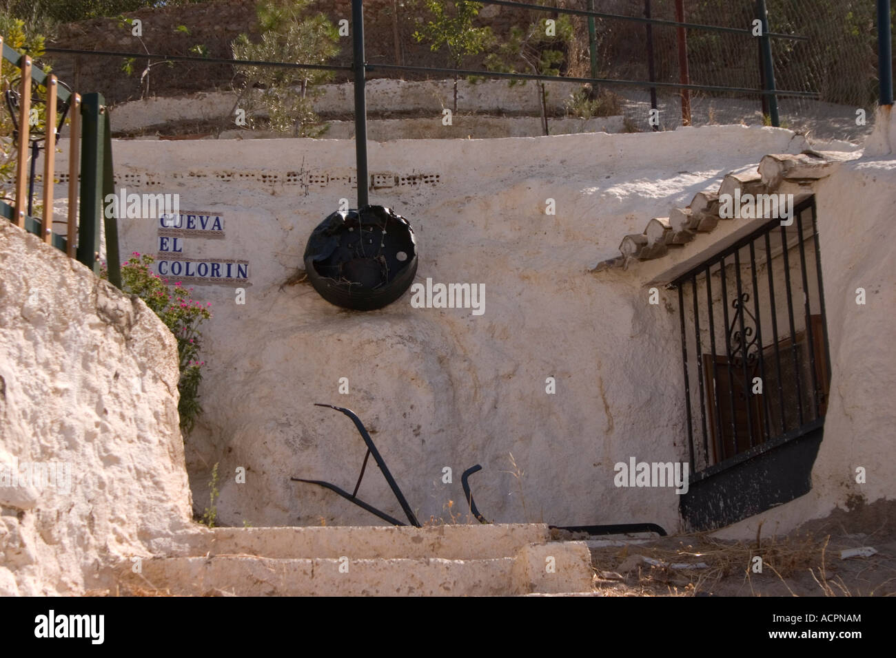 Caves turned into homes by gypsies, Sacromonte, Granada, Spain Stock ...