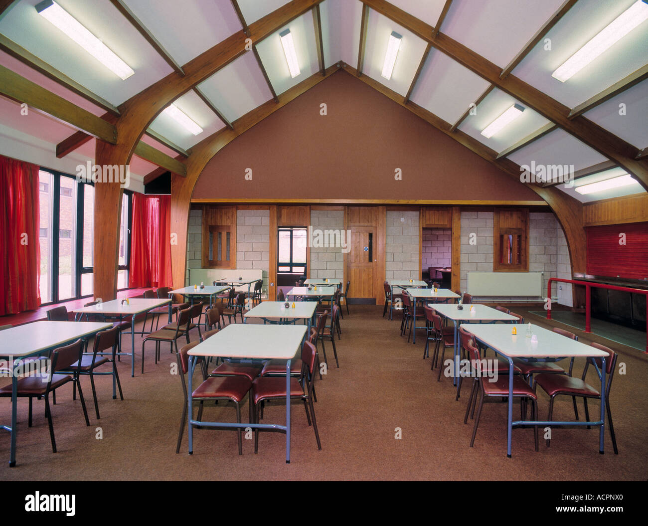 Prison visitors hall at Warrington Open Prison Stock Photo - Alamy