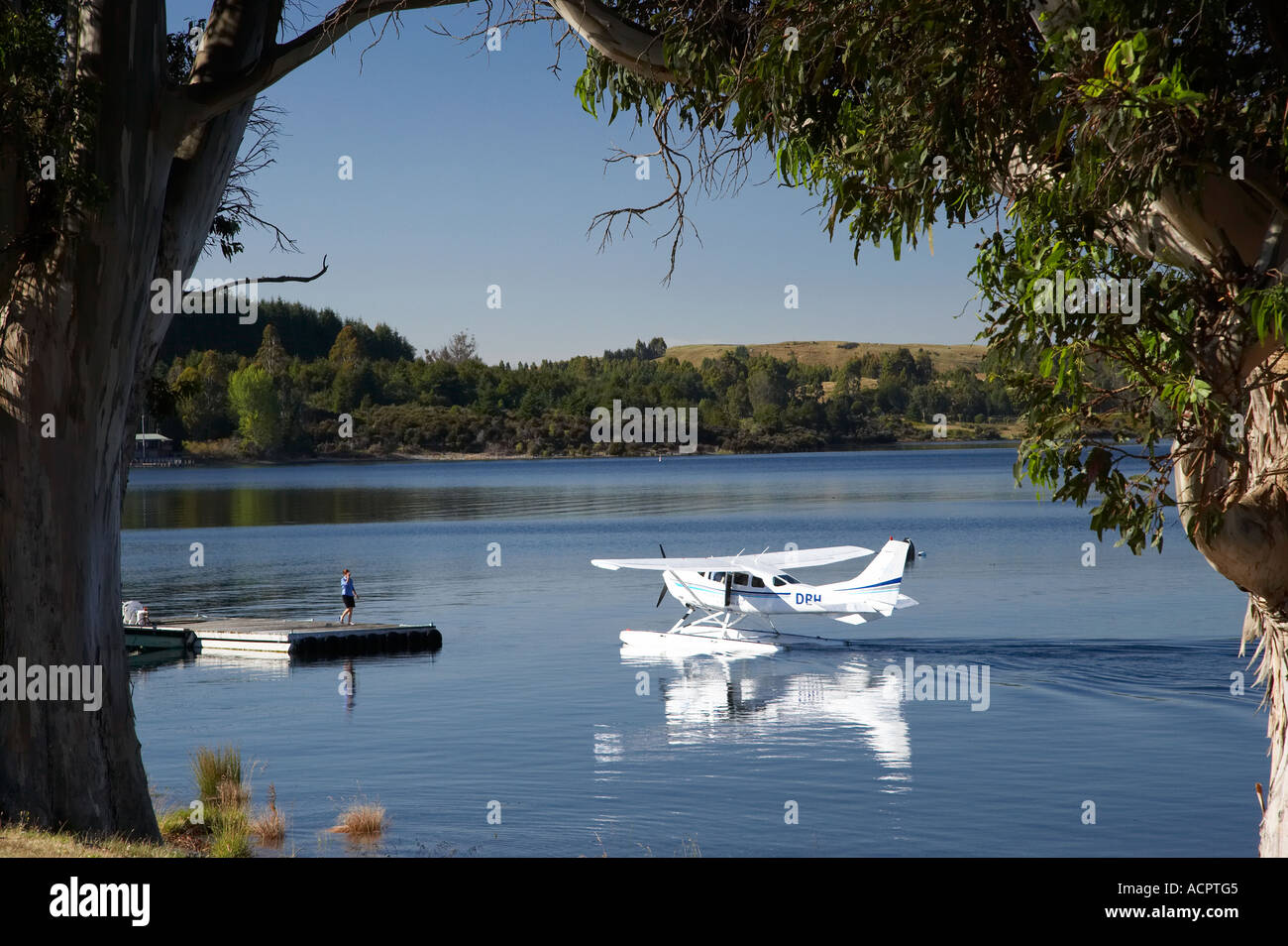 Float Plane Lake Te Anau Fiordland South Island New Zealand Stock Photo ...