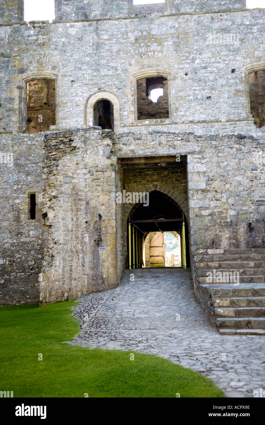 Inside Harlech Castle North Wales Stock Photo - Alamy