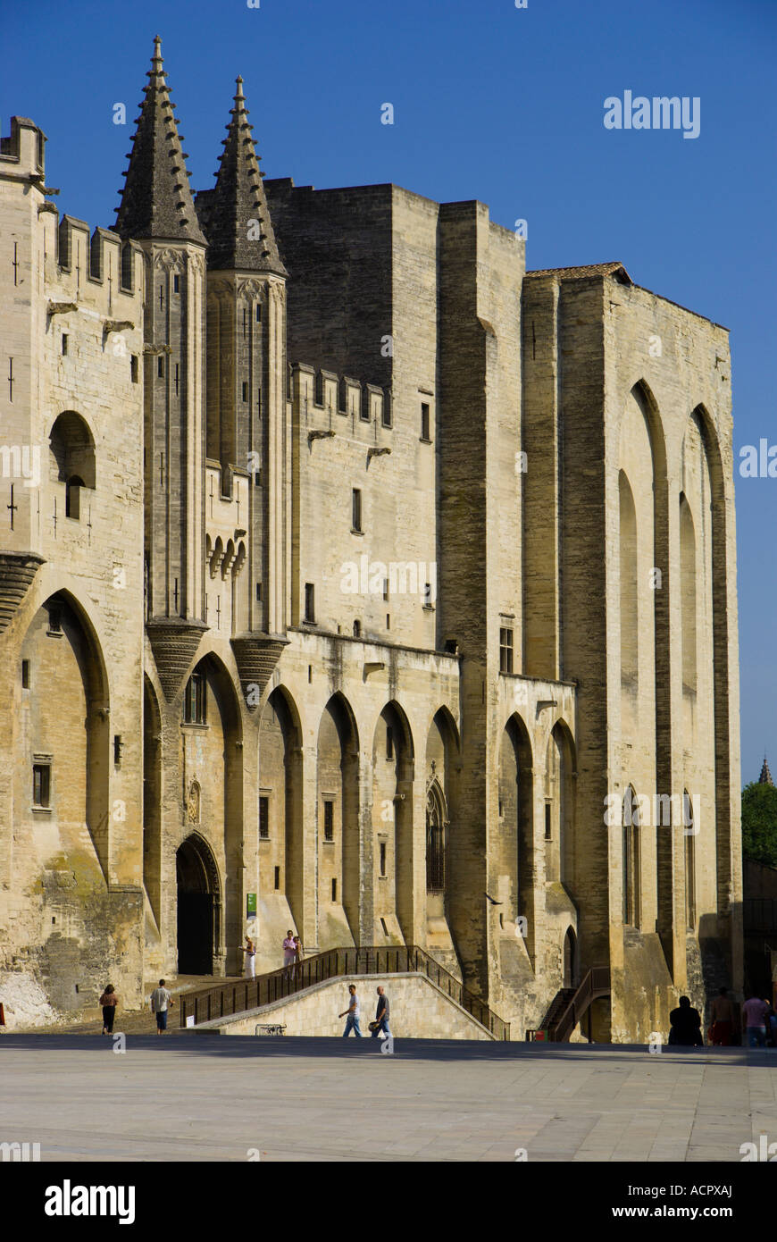 Pope papal castle palace palais france french gothic hi-res stock ...