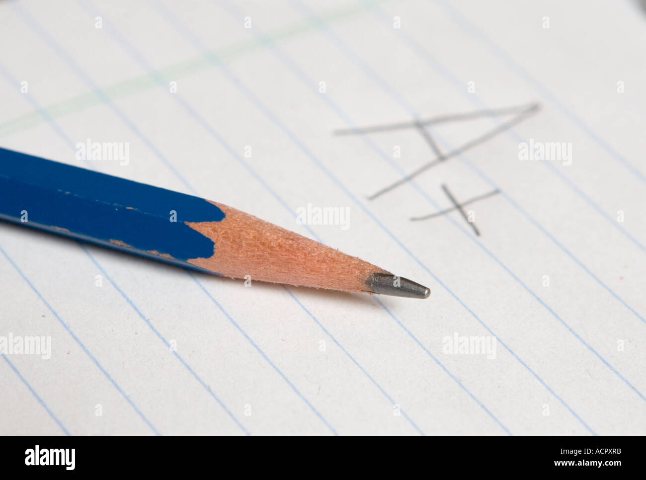 Paper showing a grade of A+ Stock Photo - Alamy