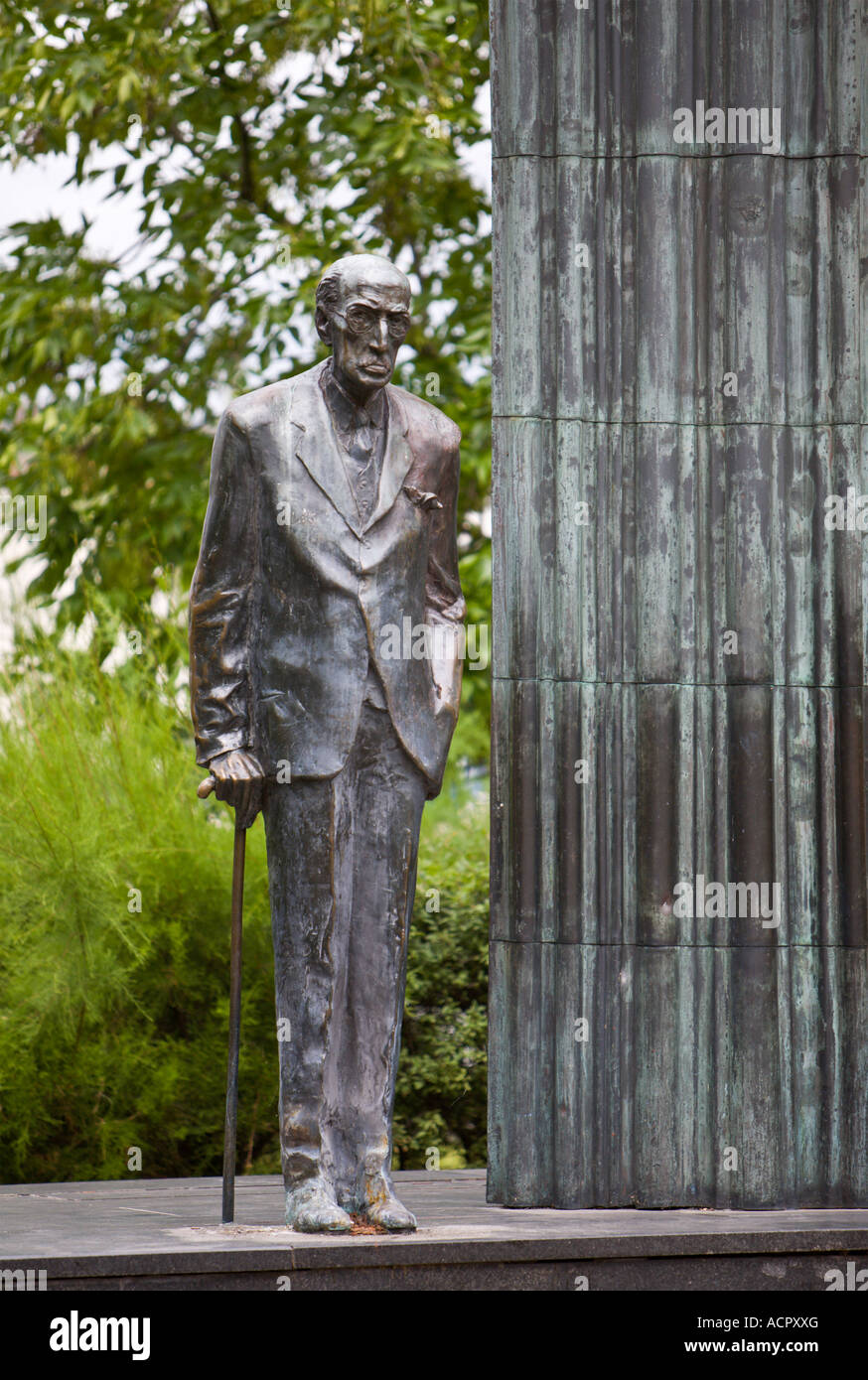Statue of Mihaly Karolyi, elected first president of Hungarian republic ...
