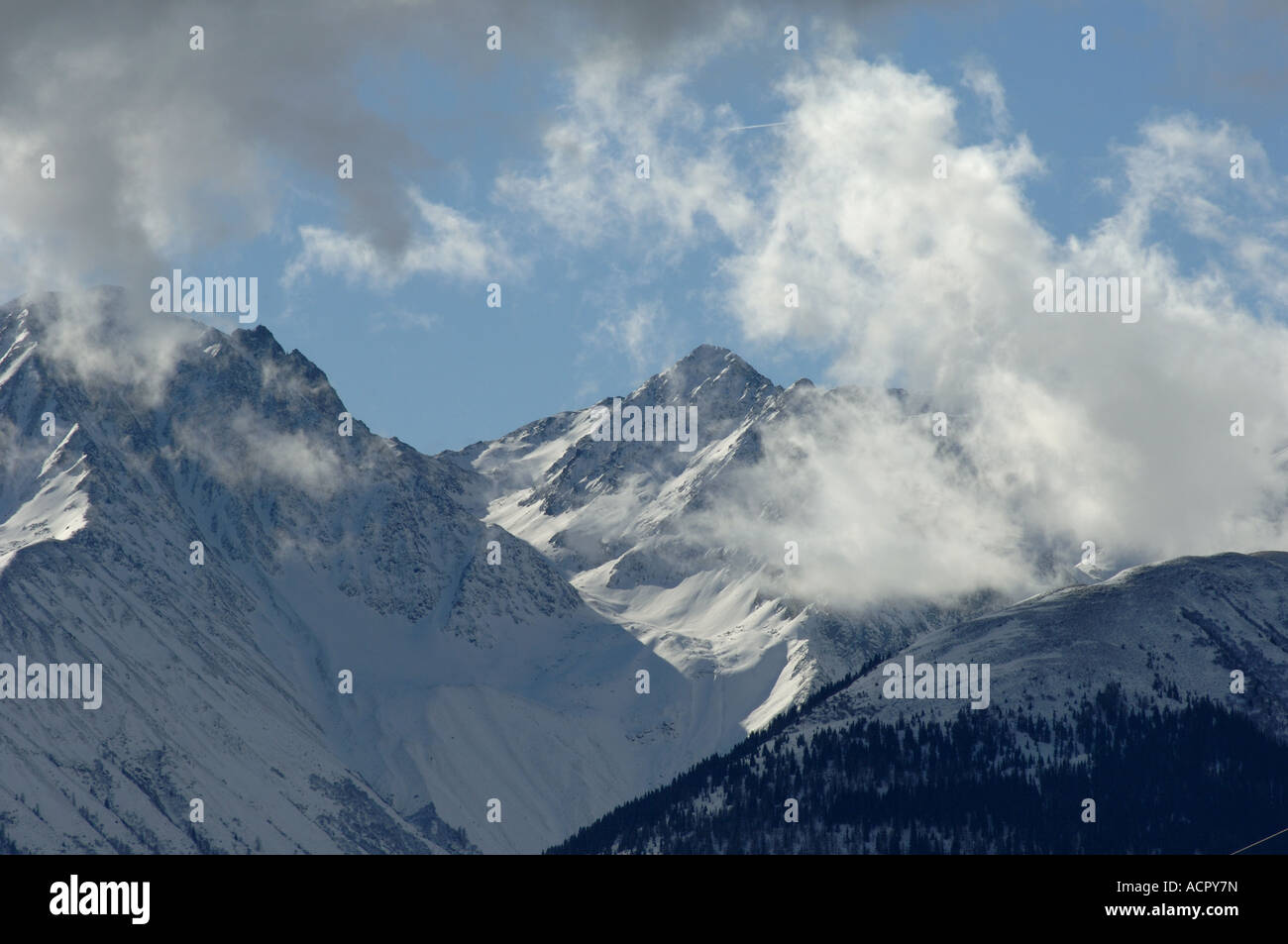 Snowy mountains in the Austrian Tyrol in February Stock Photo - Alamy