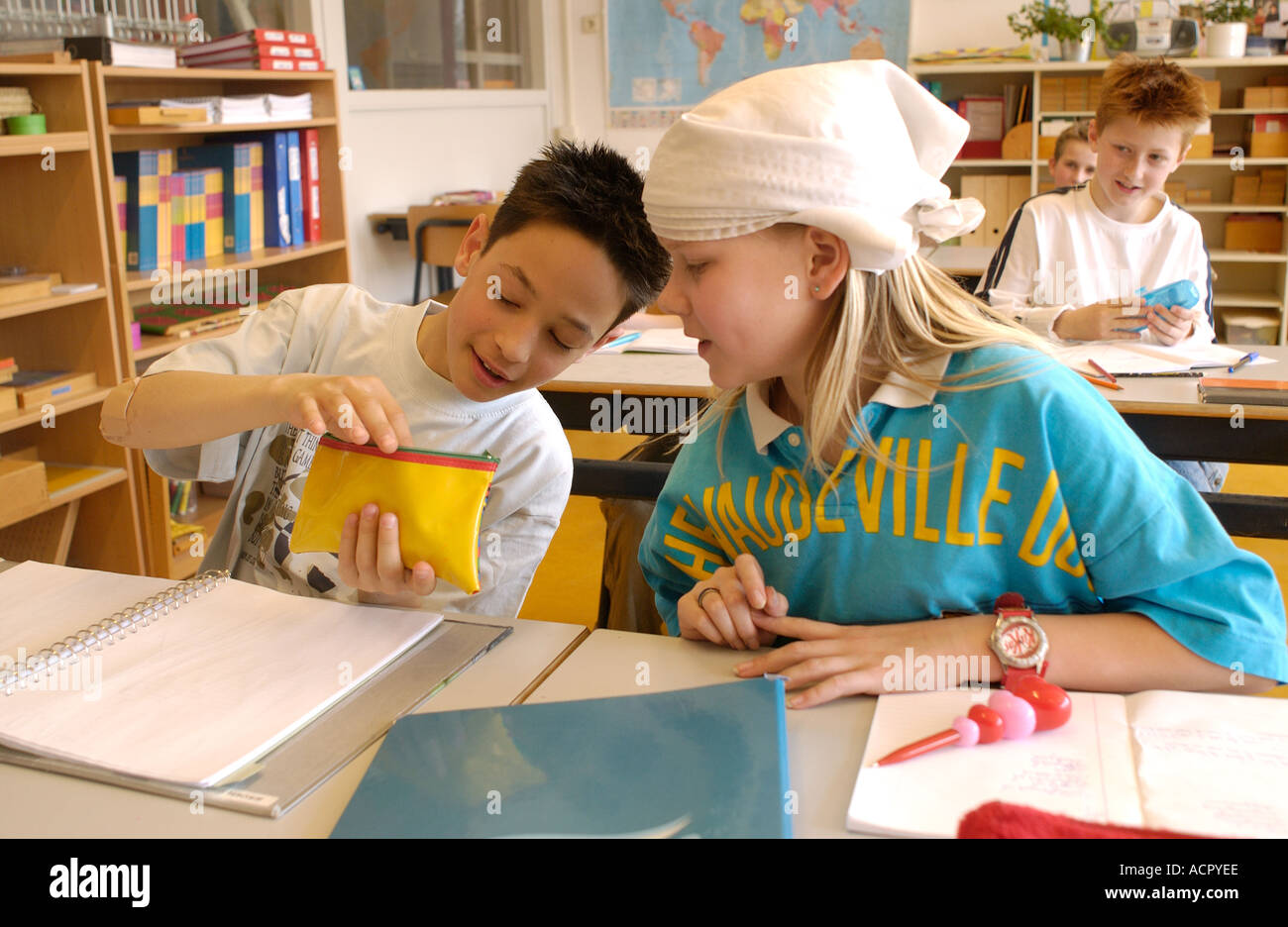 Students in classroom of elementary school Stock Photo - Alamy