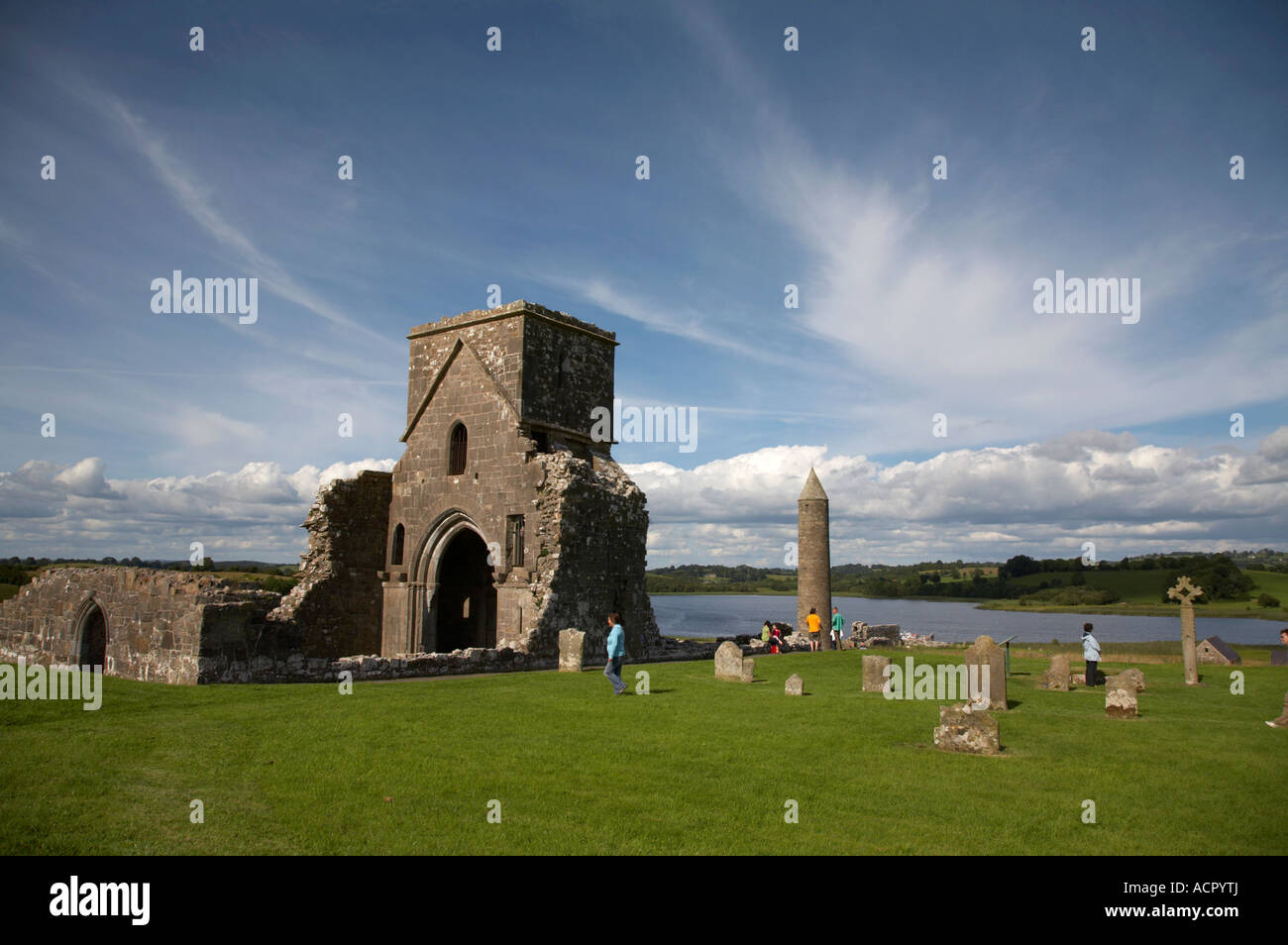 St Marys Augustinian Priory the round tower the high cross and ...