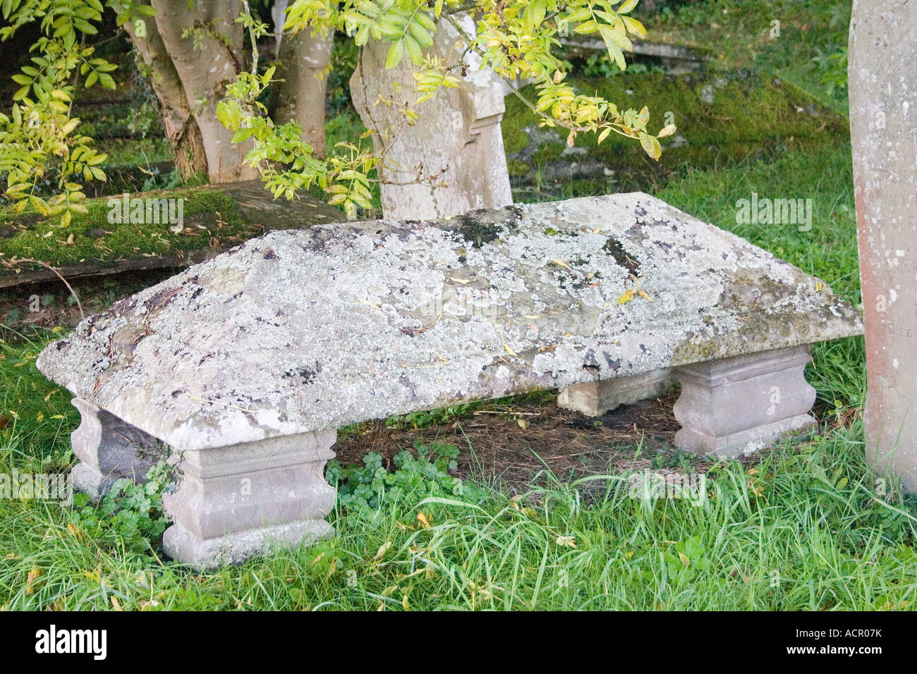 Victorian table tombstone Llanelli Church Gwent S Wales UK Stock Photo ...