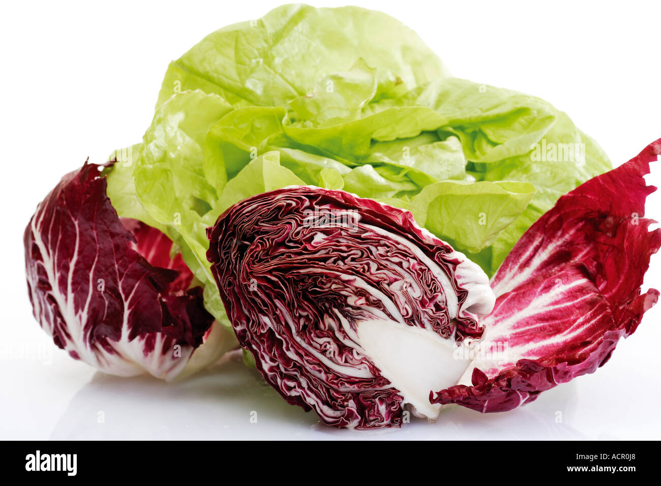 Raddichio and lettuce Stock Photo - Alamy