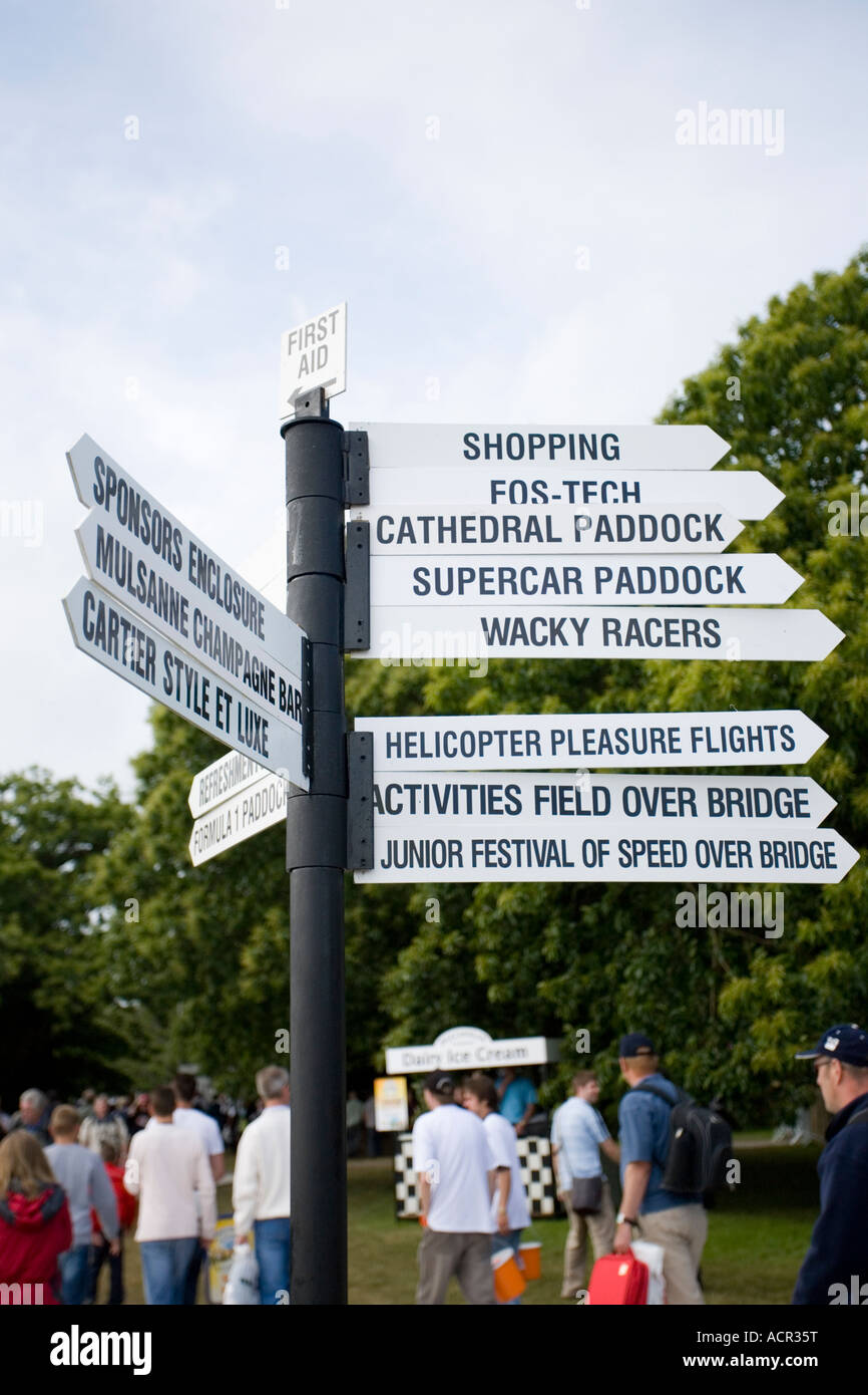 pedestrian signpost and people Stock Photo - Alamy