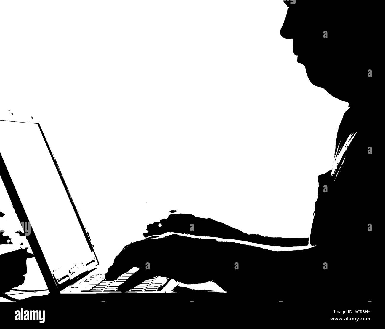 Computer Silhouette High Resolution Stock Photography and Images - Alamy