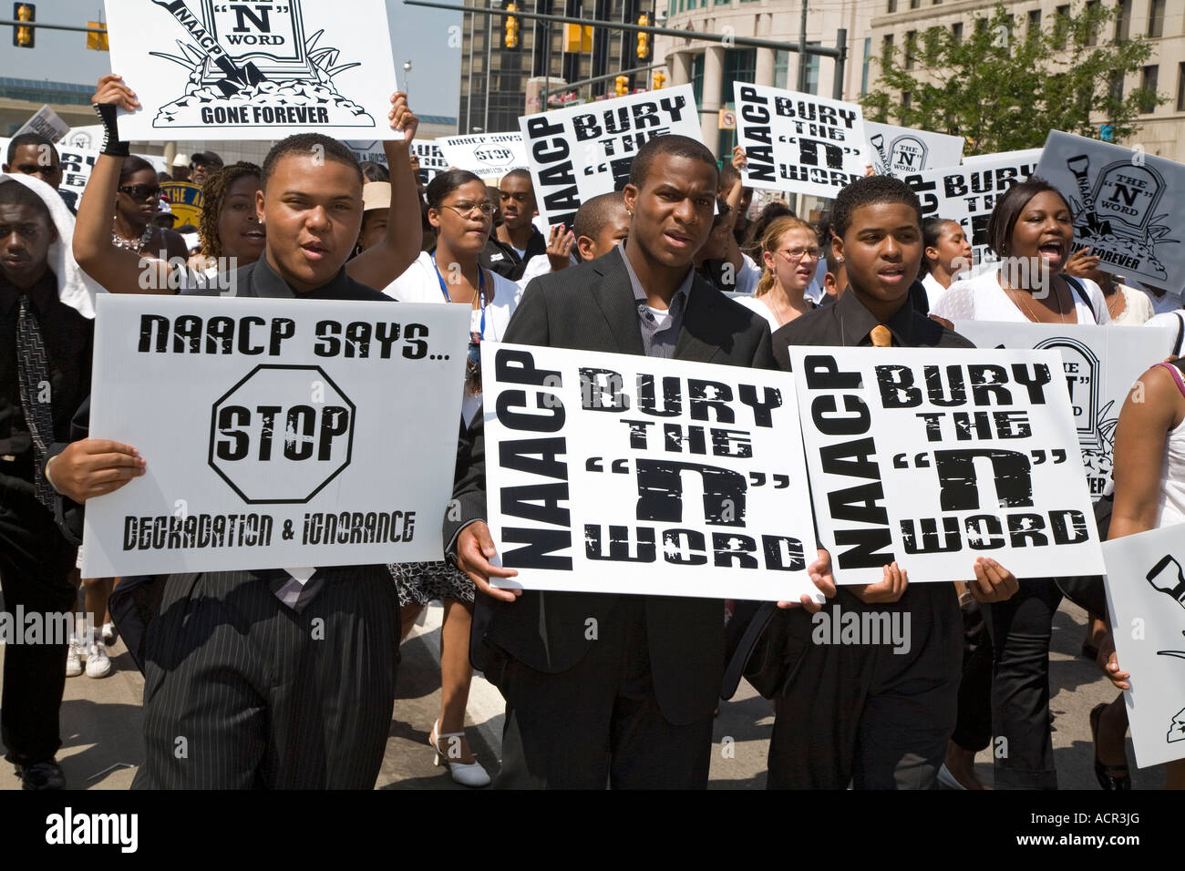 Symbolic Funeral to Bury the N Word Stock Photo - Alamy