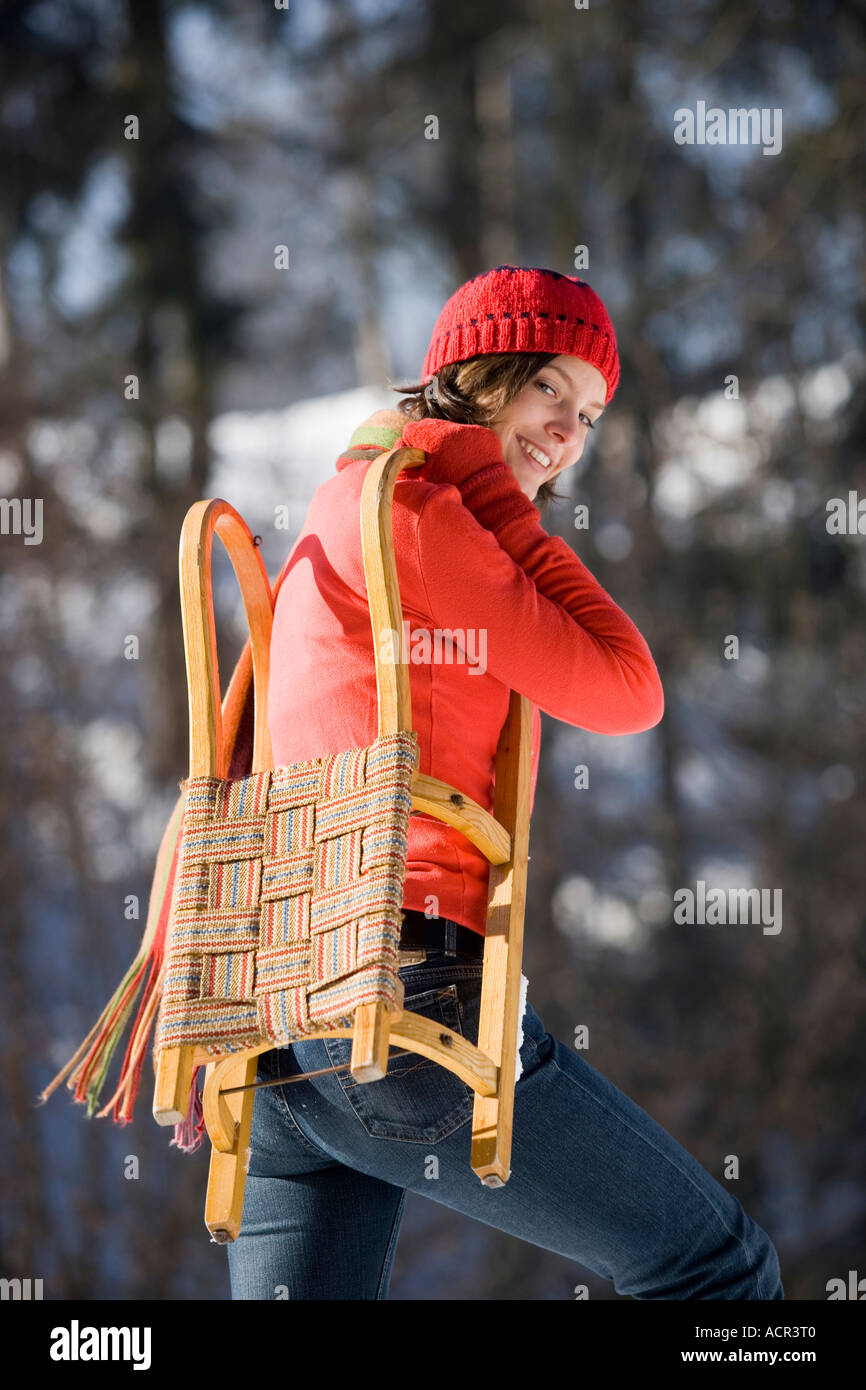 Caucasian female wear toboggan cap hi-res stock photography and images ...