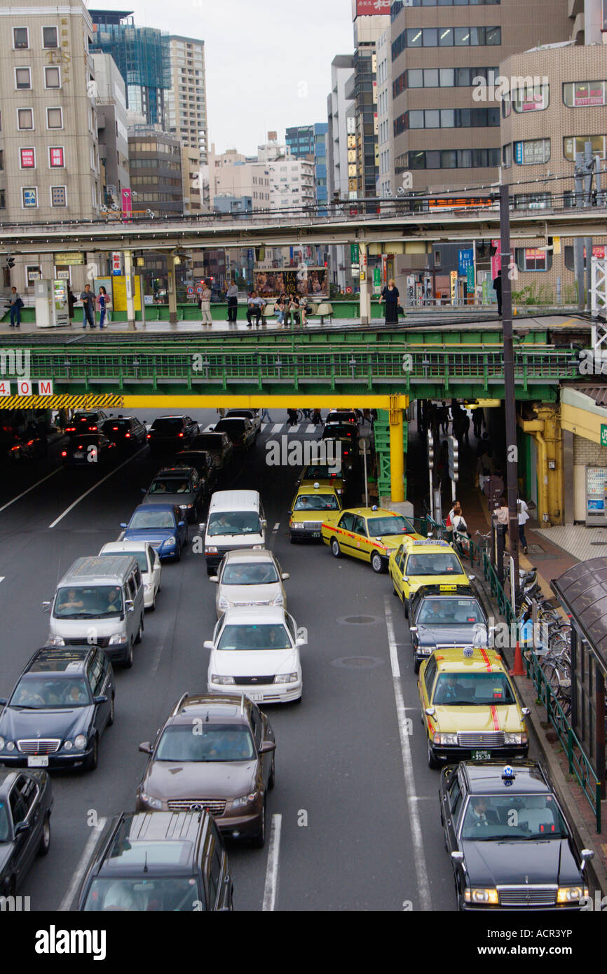 The JR Chuo line train platform at Iidabashi Station sits above the ...