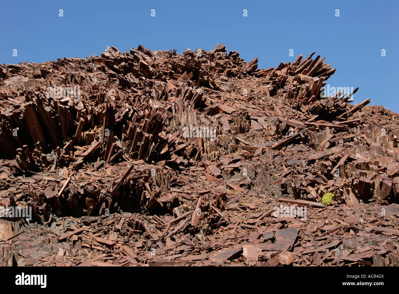 Natural slate formation with high iron content Damaraland Namibia ...
