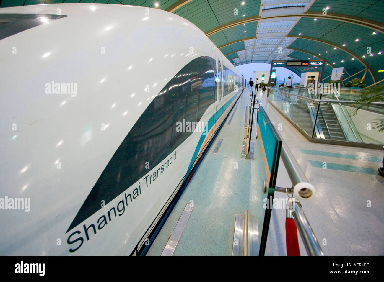 Chinese Maglev High Speed Train in Station Shanghai China Stock Photo ...
